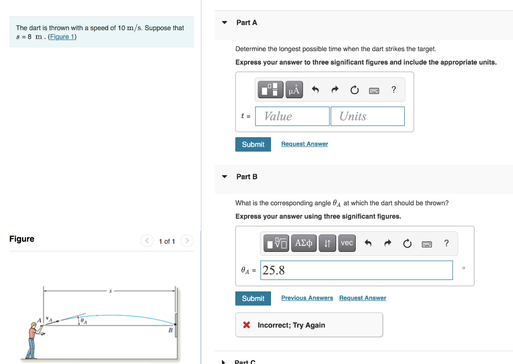 Solved Part A Pegs A and B are restricted to move in the | Chegg.com