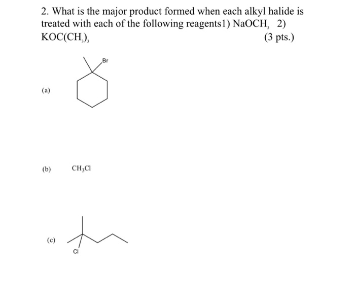 Solved What is the major product formed when each alkyl | Chegg.com
