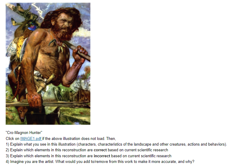 Solved "Cro-Magnon Hunter" Click on IMAGE1.pdf if the above | Chegg.com