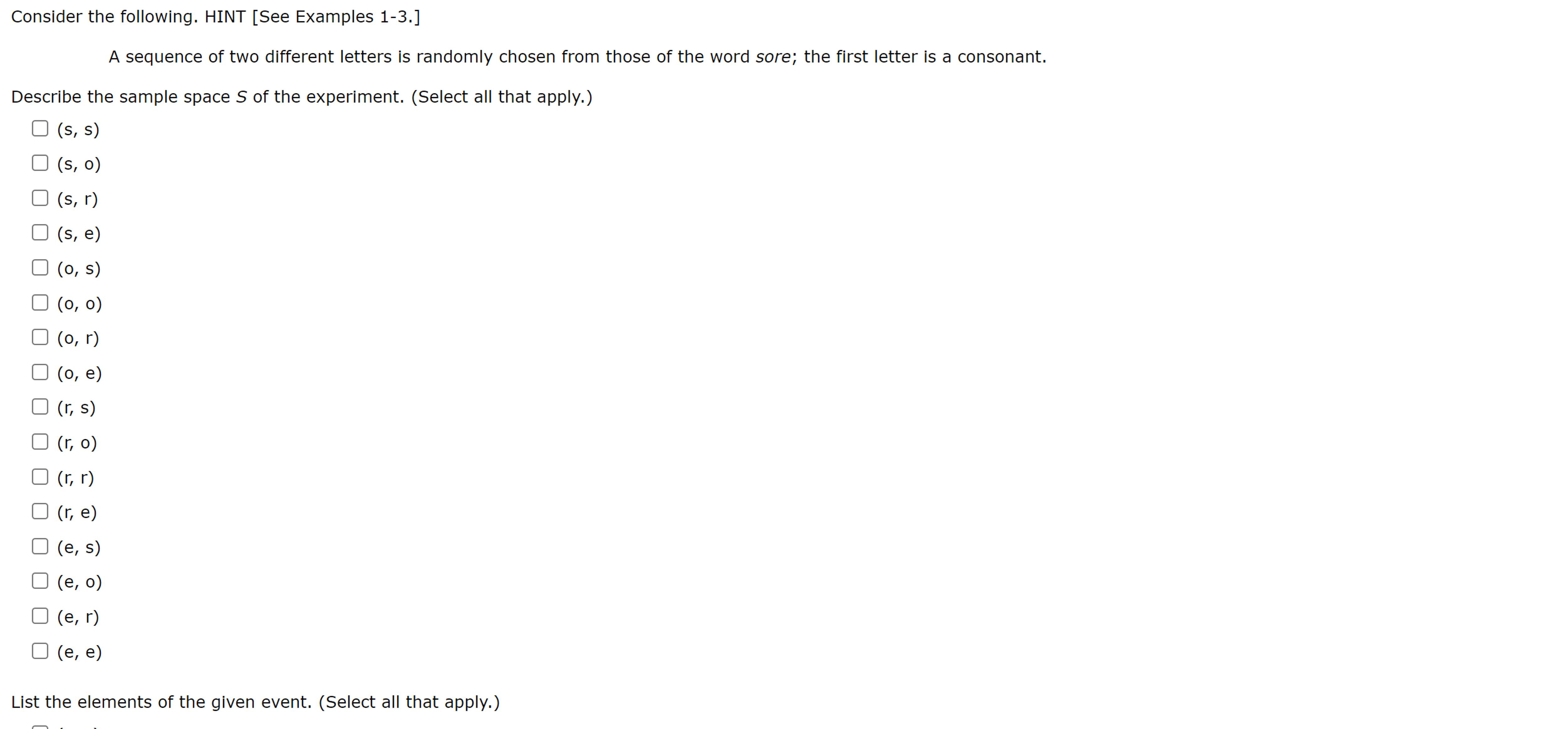 Solved Consider the following. HINT [See Examples 1-3.]A | Chegg.com