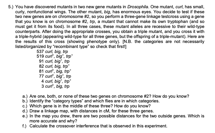 Solved Gene Linkage 1.) Explain why linkage measurements are | Chegg.com