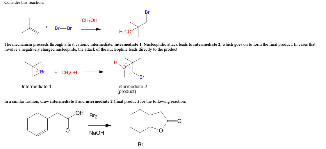 Solved Consider this reaction: Br CH2OH Br—Br H3CO The | Chegg.com