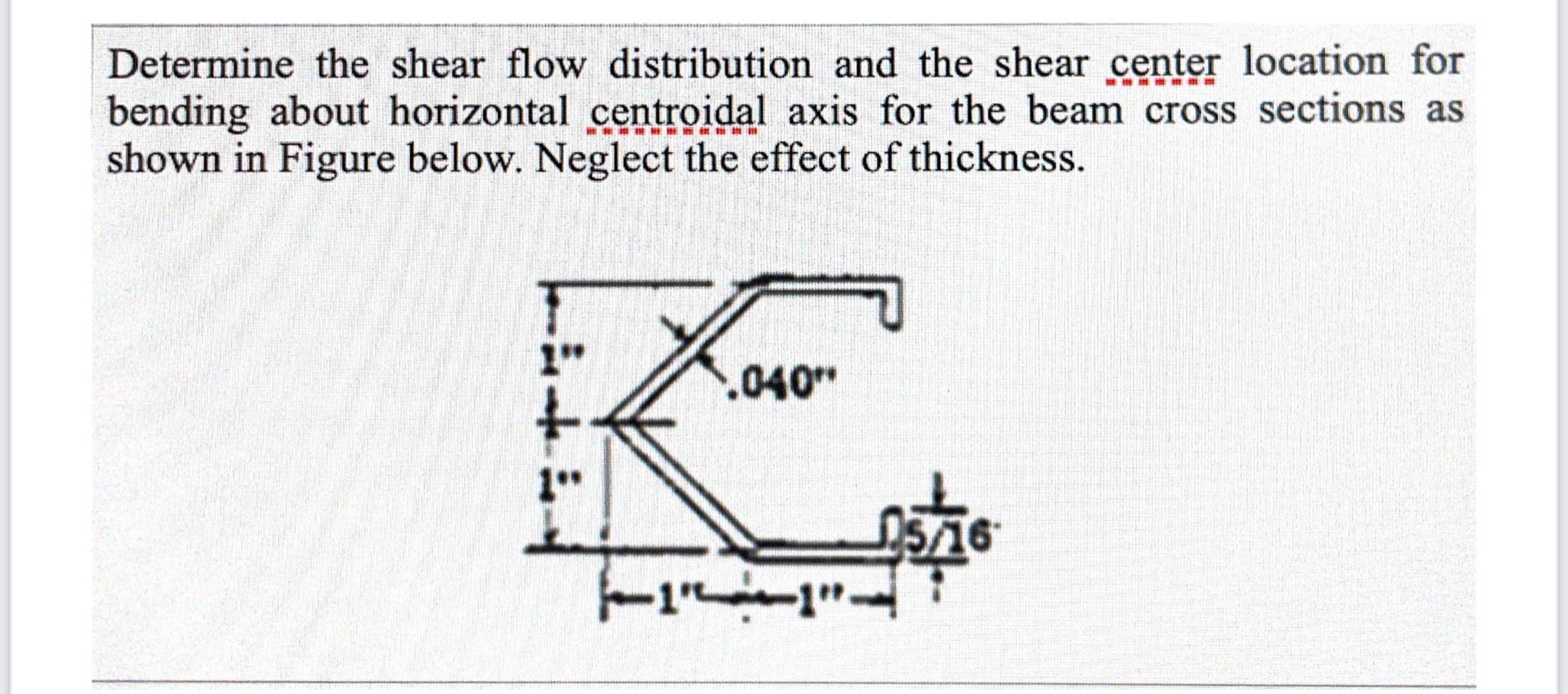 Solved Determine the shear flow distribution and the shear | Chegg.com