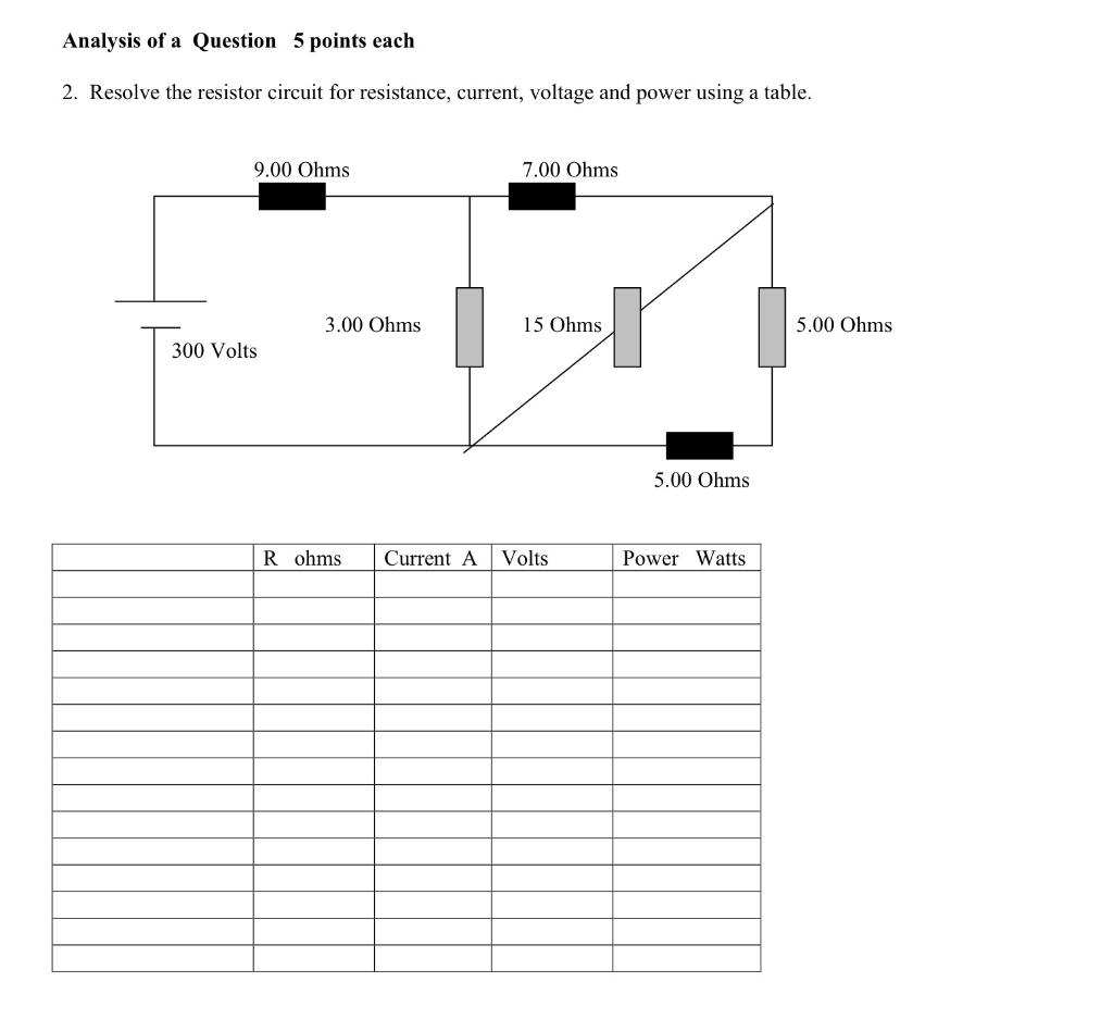 Solved 2. Resolve the resistor circuit for resistance, | Chegg.com
