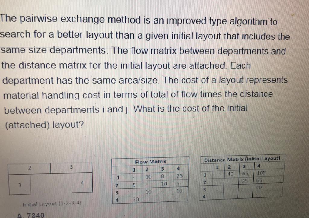 The pairwise exchange method is an improved type | Chegg.com