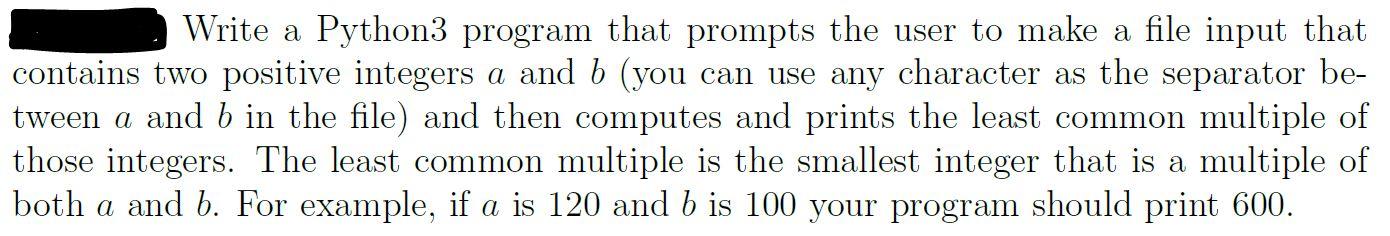 Solved Write A Python3 Program That Prompts The User To Make 