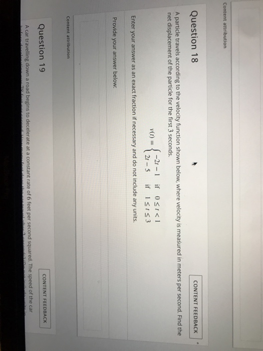 Solved Content attribution Question 18 CONTENT FEEDBACK A | Chegg.com