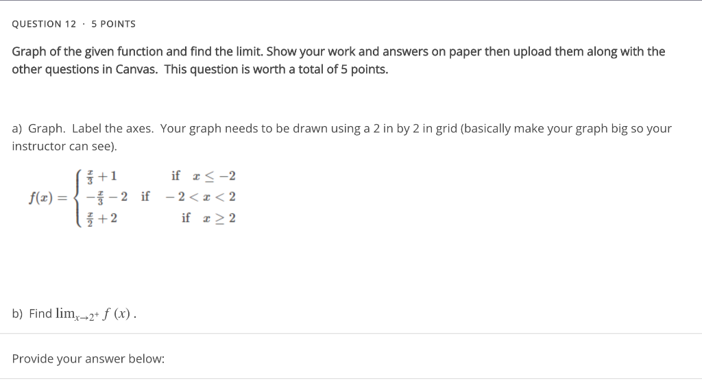 Solved Graph of the given function and find the limit. Show | Chegg.com
