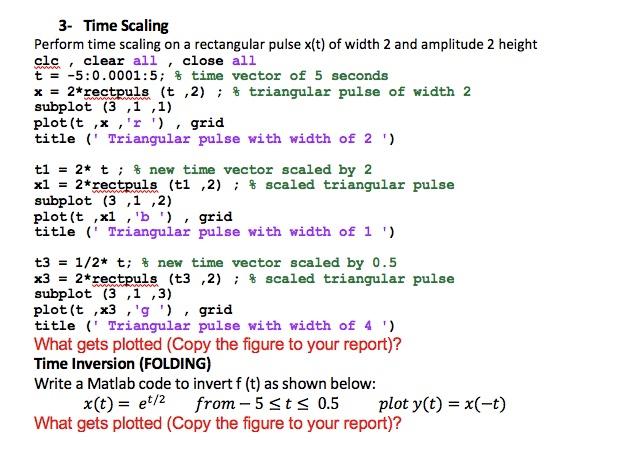 Solved Perform time scaling on a rectangular pulse x(t) of | Chegg.com