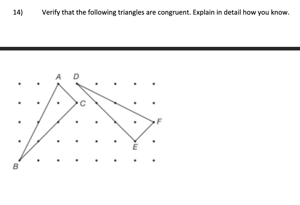 Solved 14) Verify that the following triangles are | Chegg.com