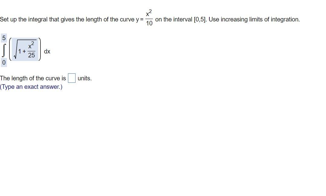 Solved Set up the integral that gives the length of the | Chegg.com
