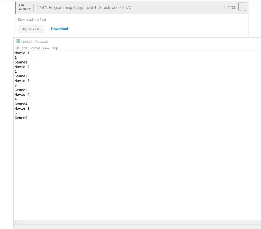 Solved 174 Programming Assignment 4 Structs And File 7340