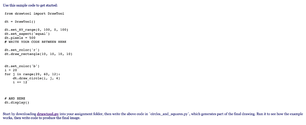 Solved 4. In circles_and_squares.py, write code to use | Chegg.com