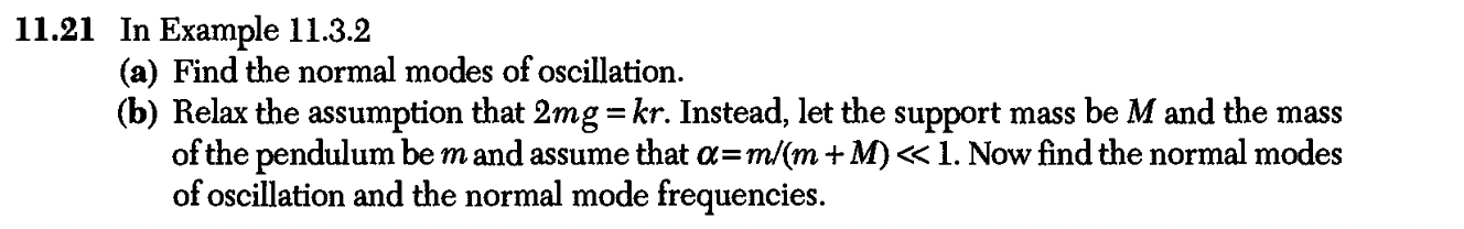 For Problem 11.21(a) below, find the matrices M and | Chegg.com