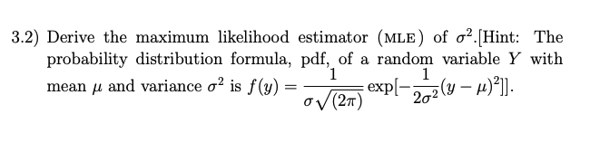 Solved 3 Consider The Zero Intercept Linear Model 1268