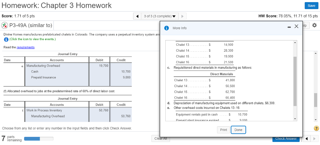 Solved Homework Chapter 3 Homework Score 1 71 Of 5 Pts