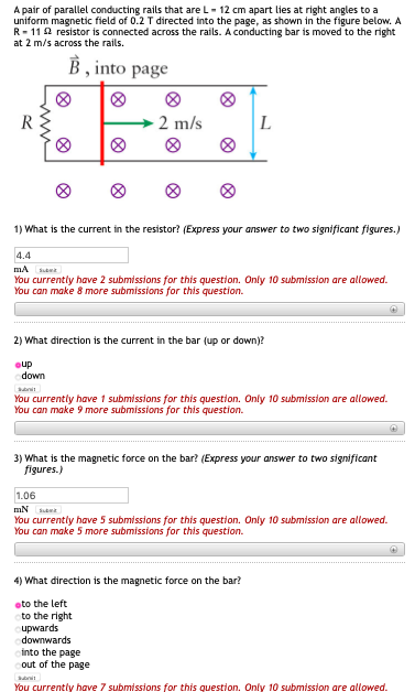 Solved A pair of parallel conducting rails that are L = 12 | Chegg.com