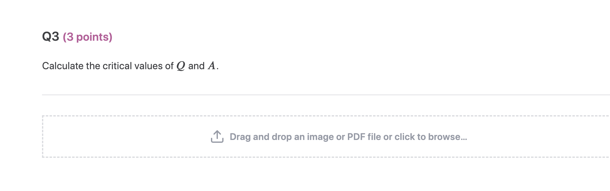 Solved Calculate the critical values of Q and A. | Chegg.com
