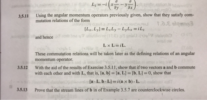 Solved Using the angular momentum operators previously | Chegg.com