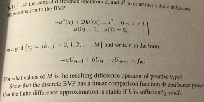 1 Use the central difference se the central | Chegg.com