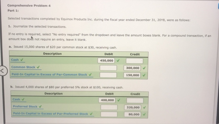 Solved Comprehensive Problem 4 Part 2: Note: You must | Chegg.com