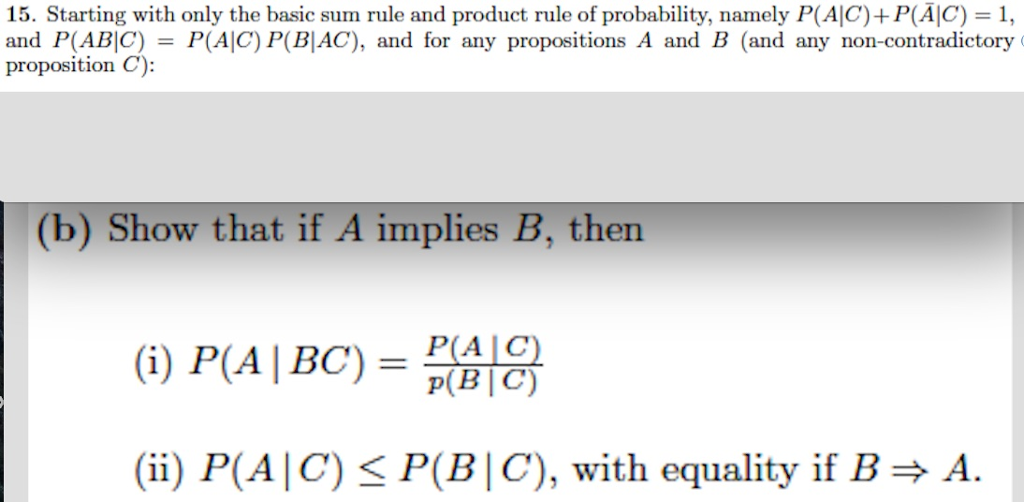 Solved 15. Starting with only the basic sum rule and product | Chegg.com
