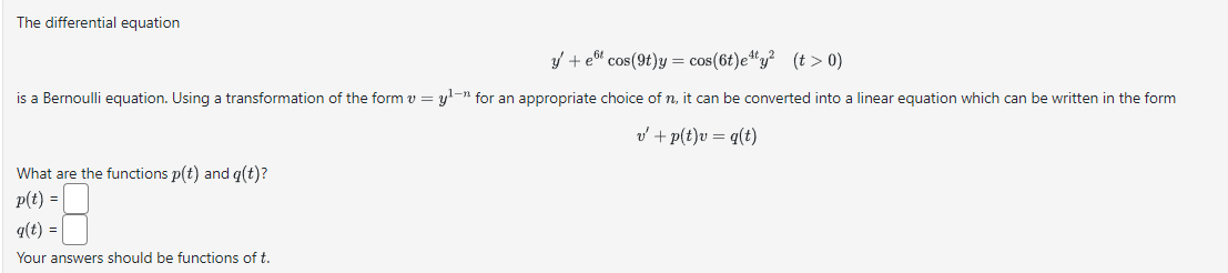 Solved The differential equation | Chegg.com
