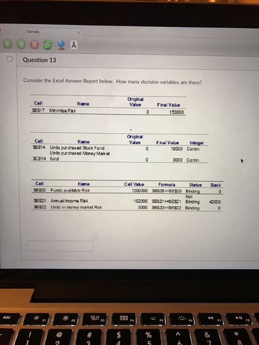 Solved Consider the Excel Answer Report below. How many | Chegg.com