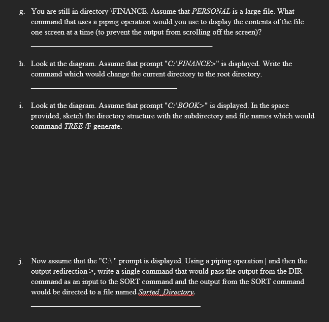 Solved Below you have the following directory structure. At | Chegg.com