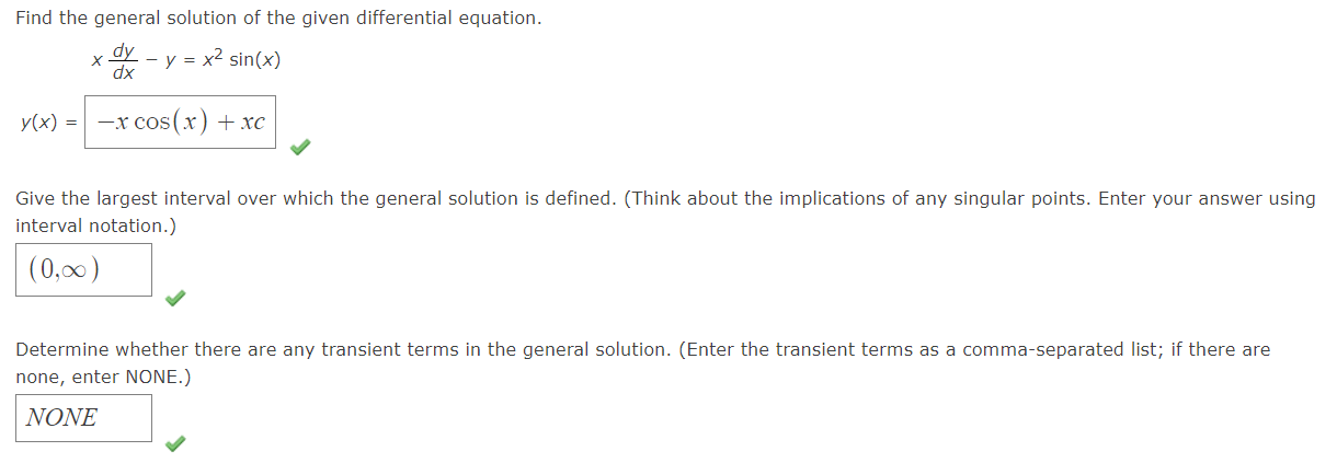 Solved Intervals of Definition for Solutions to Linear | Chegg.com