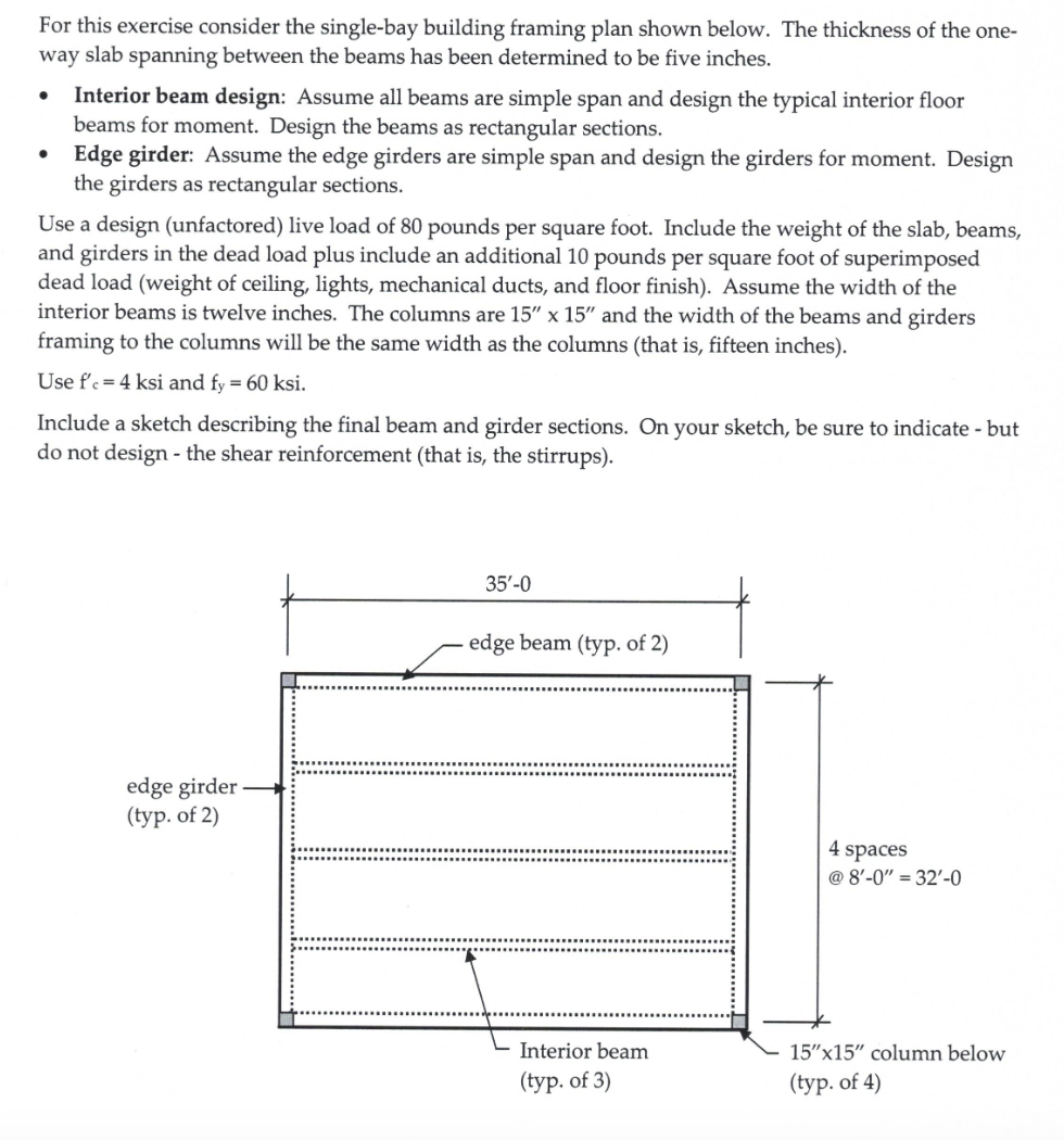 Solved For this exercise consider the single-bay building | Chegg.com