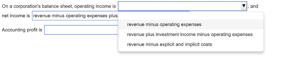 Solved v and On a corporation's balance sheet, operating | Chegg.com