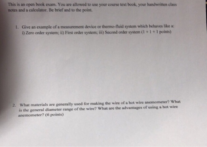 Solved This is an open book exam. You are allowed to use | Chegg.com