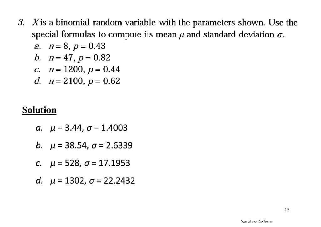 Solved Exercises 1. Determine whether or not the random | Chegg.com