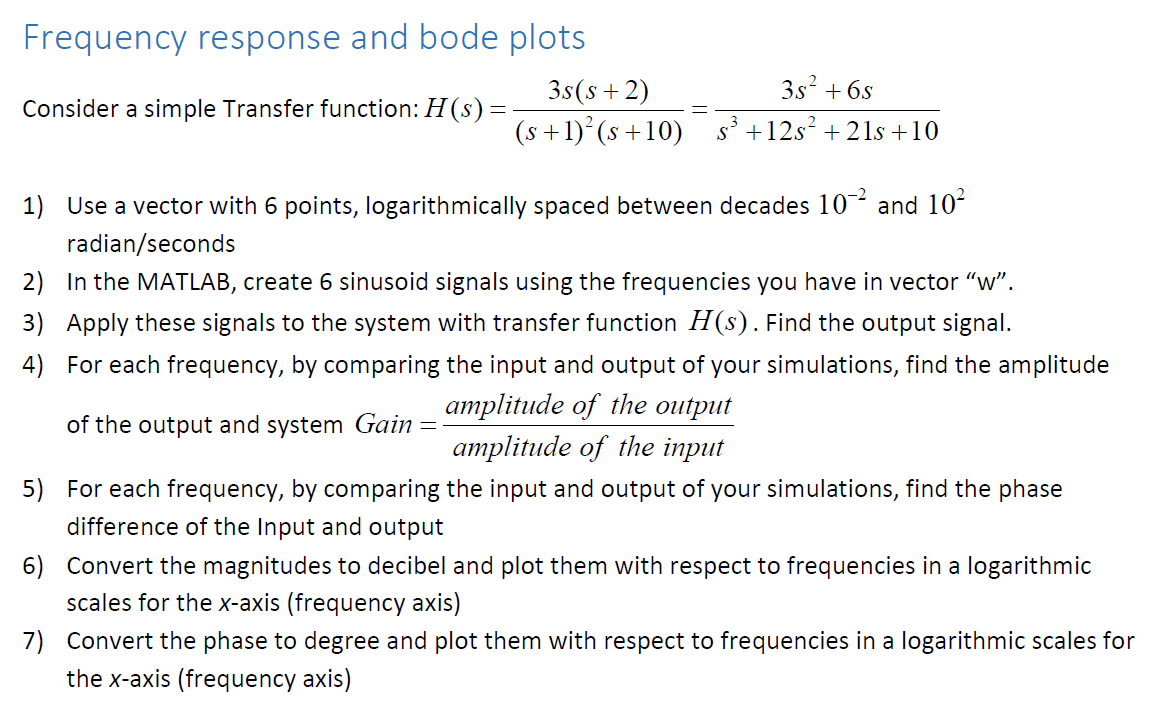 Solved Frequency response and bode plots 38(5 +2) Consider a | Chegg.com