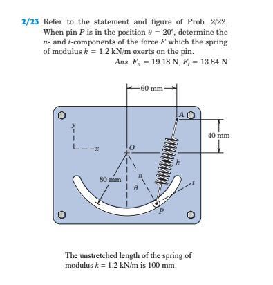 Solved 2/23 Refer to the statement and figure of Prob. 2/22. | Chegg.com
