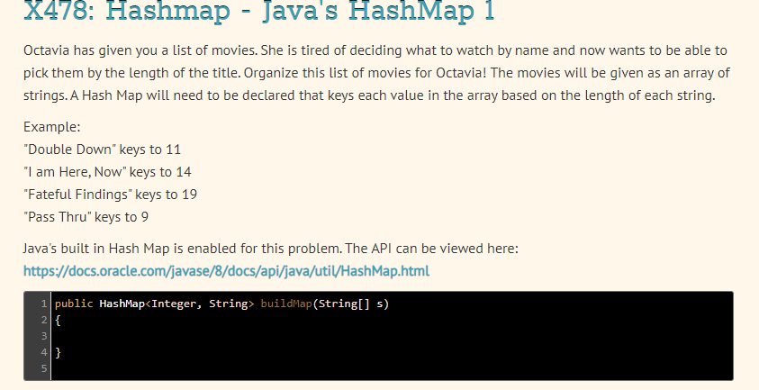 Solved X478: Hashmap - Java's HashMap 1 Octavia has given | Chegg.com