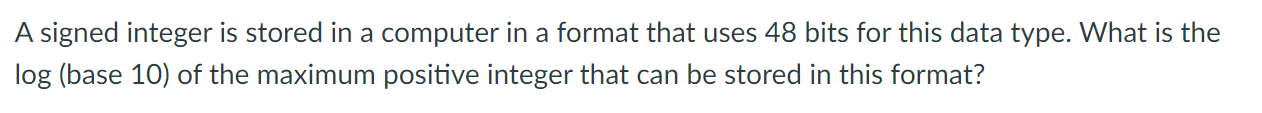 Solved An unsigned integer is stored in a computer in a | Chegg.com