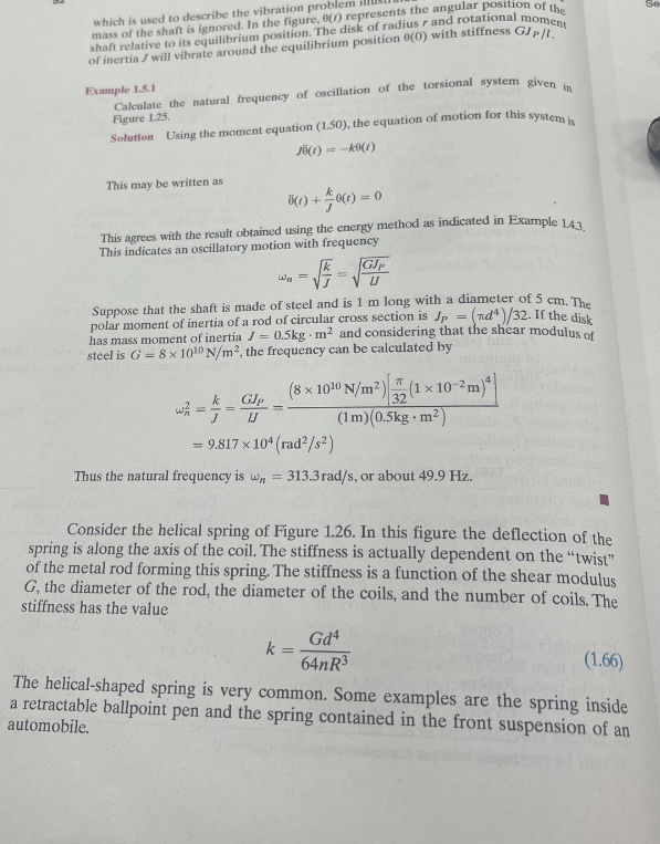 Solved This question from Mechanical Vibration Class. Please | Chegg.com
