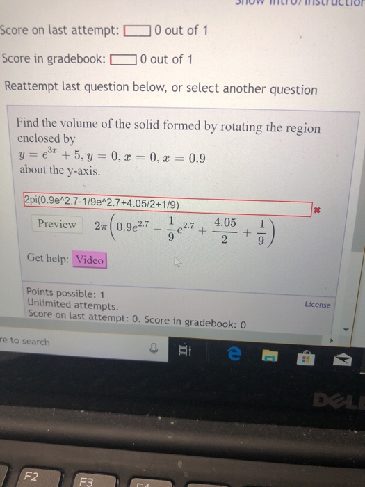 Solved mstructio Score on last attempt: [- ] 0 out of 1 | Chegg.com