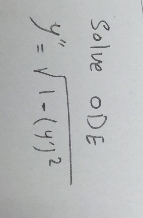 Solved Solve oDE 2. | Chegg.com