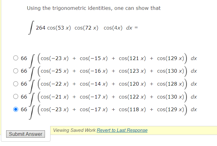 Solved Using the trigonometric identities, one can show that | Chegg.com