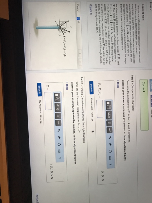 Solved To understand Cartesian representations of vectors | Chegg.com
