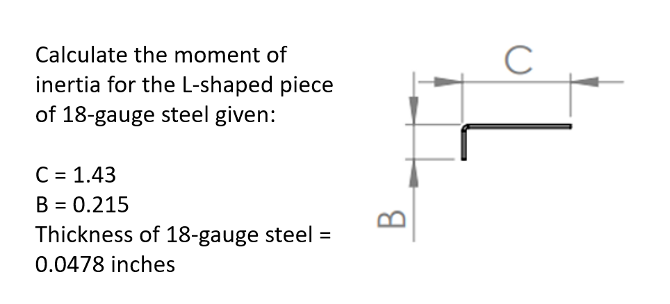 Solved Calculate the moment of inertia for the L-shaped | Chegg.com