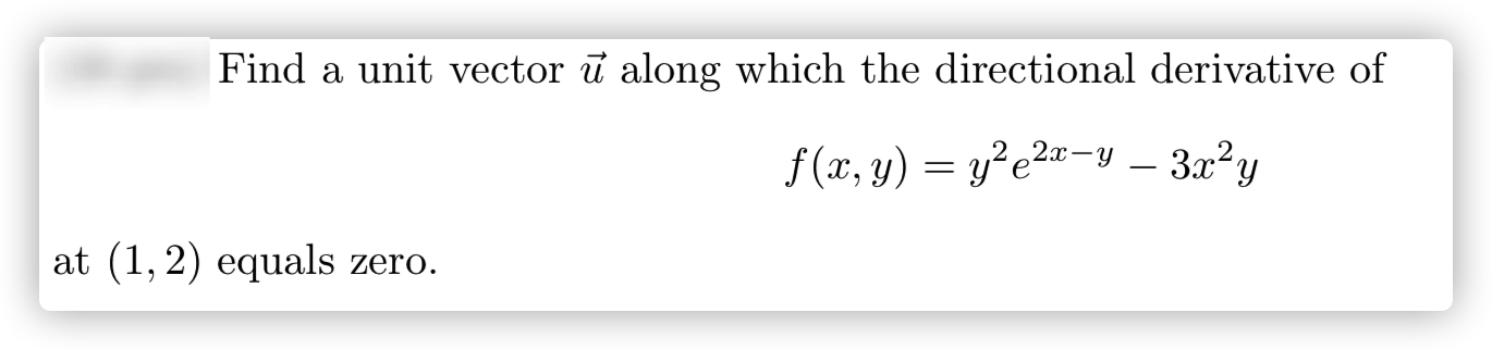 Solved Find a unit vector ū along which the directional | Chegg.com