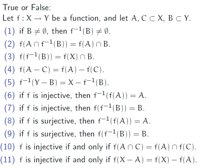Solved Please solve these Set Theory part True/False | Chegg.com