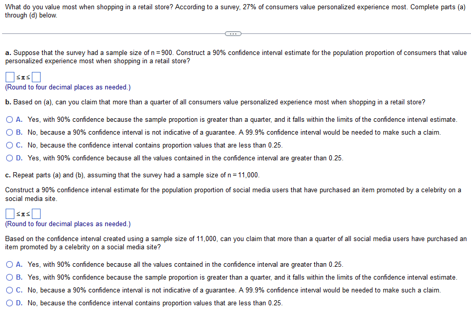 Solved What do you value most when shopping in a retail | Chegg.com