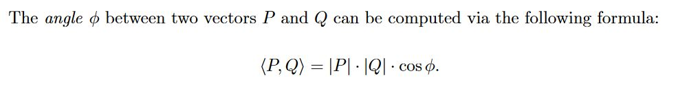Solved The angle φ between two vectors P and Q can be | Chegg.com