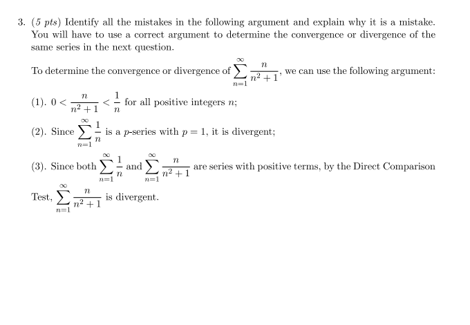 Solved 3. ( 5 pts) Identify all the mistakes in the | Chegg.com
