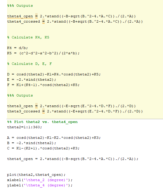 Solved Use MATLAB Find and plot the angular position of | Chegg.com